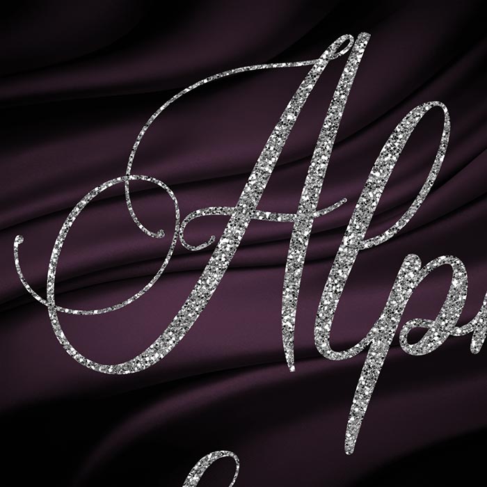 Letters Alphabet Script Silver Glitter 01 - These are Clip Art NOT Fon ...